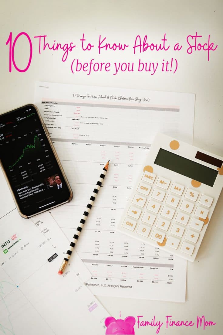 10 Things to Know About A Stock (Before You Buy One)